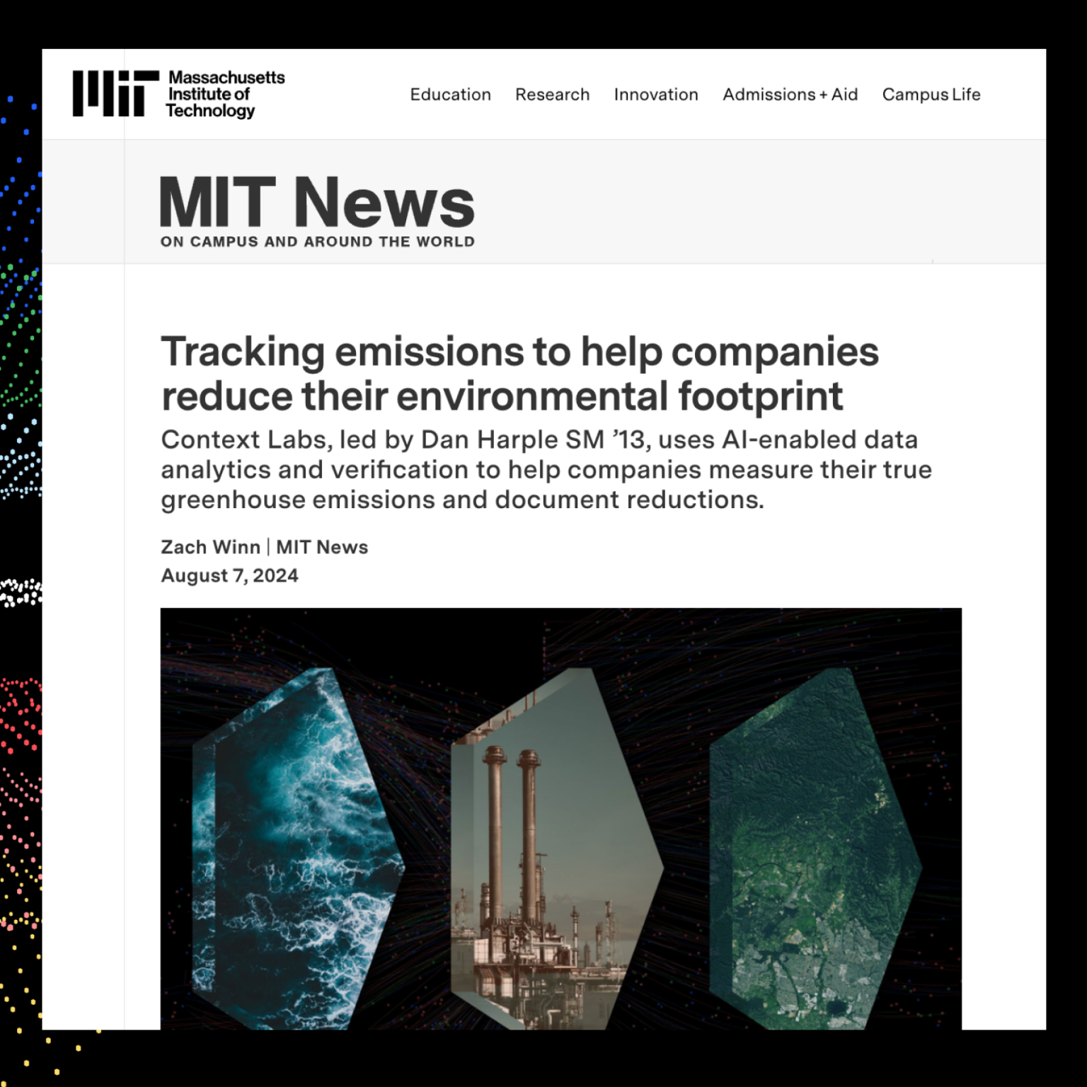 MIT News Features Context Labs in an interview with Dan Harple ...