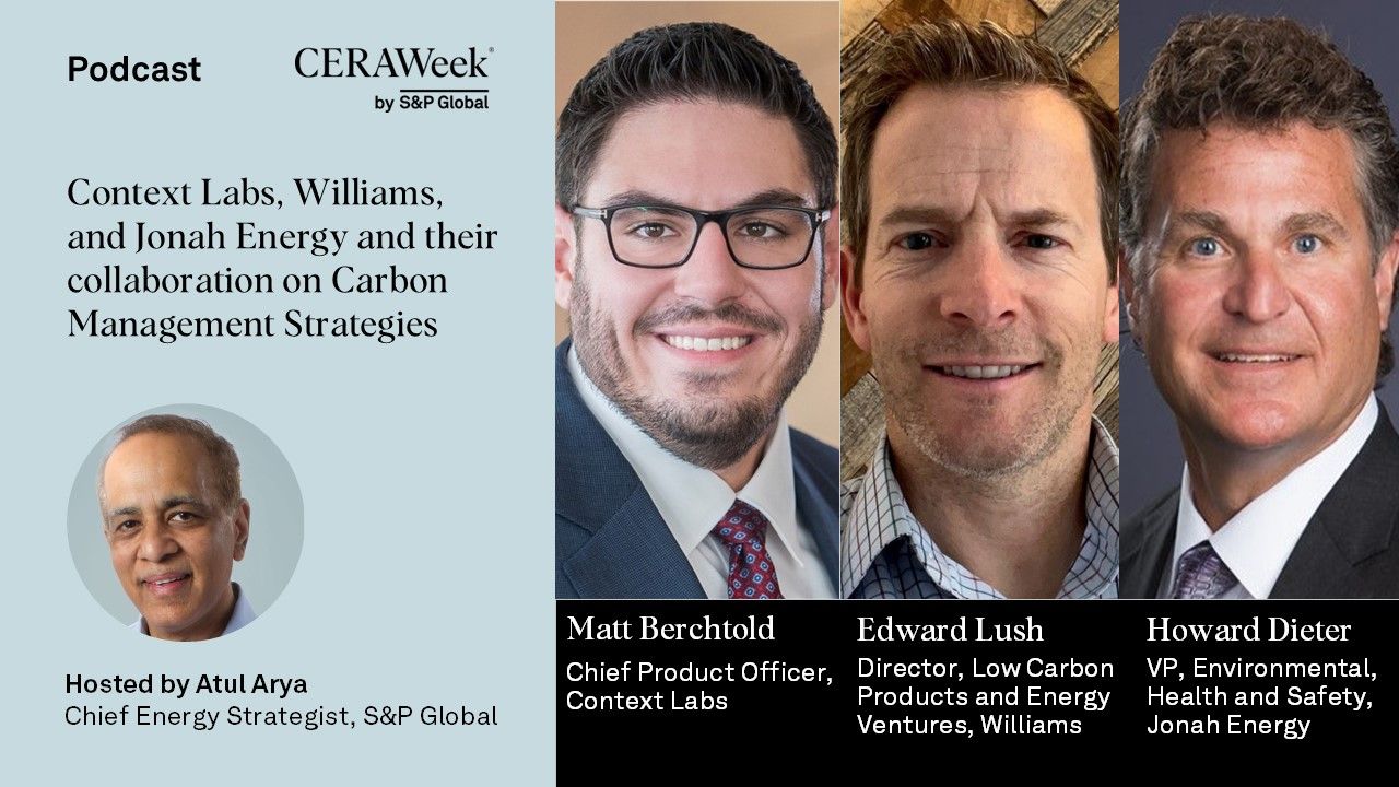 CPO Matt Berchtold Joins Williams and Jonah Energy for a CERAWeek Podcast | Context Labs ...